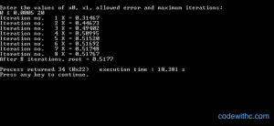 C Program For Regula Falsi Method - Code With C
