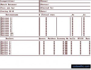 Cricket score sheet program flowchart - naviprof