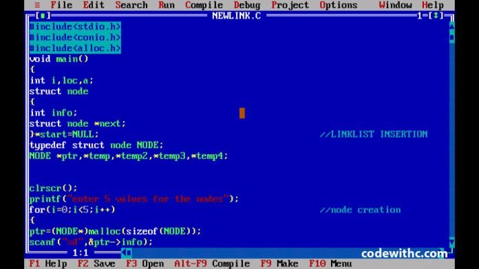 C Program Implementation Of Circular Linked List Code With C