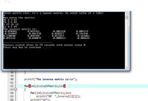 C Program: Gauss Jordon Method To Find Inverse Of A Matrix - Code With C