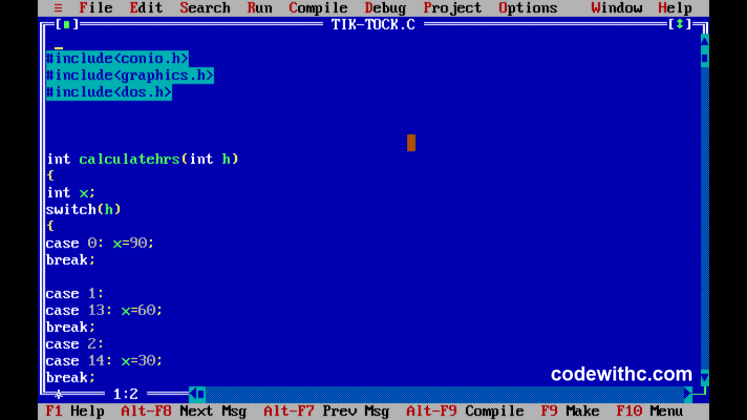 C Program: Analogue Clock Using C Graphics - Code With C