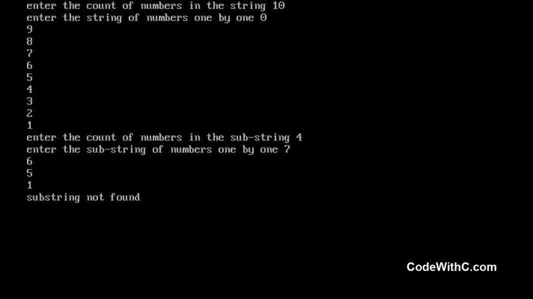 C Program For Pattern Matching - Code With C