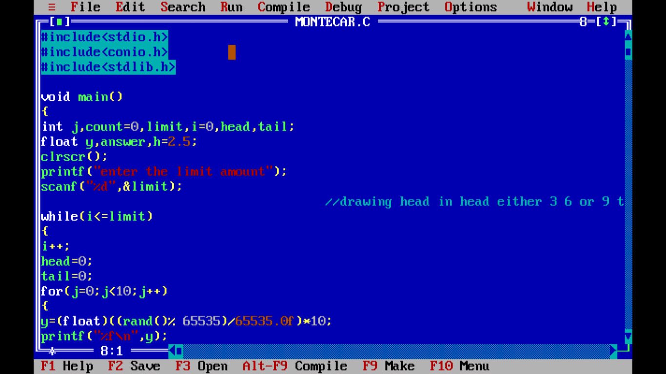 C Program Simple Explanation On Monte Carlo Algorithm Code With C