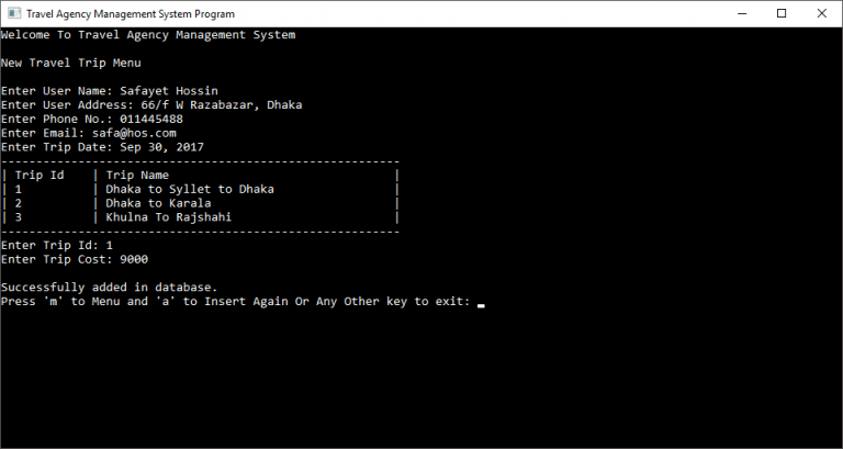 Travel Agency Management System In C++ With MySQL - Code With C